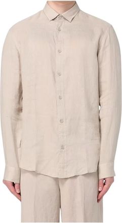 A|X Armani Exchange Homme, Chemises, Beige, Taille: L Chemise Basique en Lin