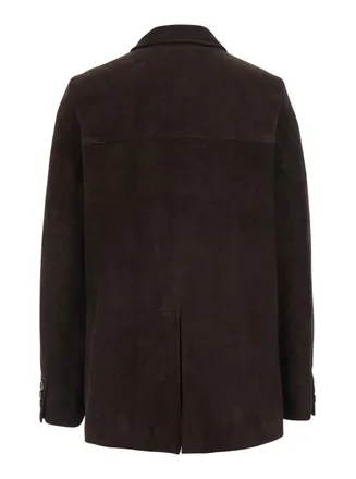 Semicouture Womens Jacket Penny Suede Brown Viscose And Polyester Coat