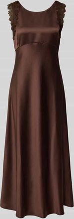 Luisa Cerano Midikleid aus Satin mit Spitzenbesatz