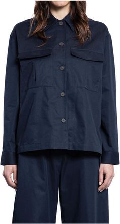 STUDIO NICHOLSON Femme, Vestes, Bleu, Taille: 44 FR Kukes Shirt