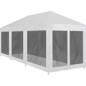 vidaXL Vidaxl - Tente de r&eacute;ception 9 x 3 m avec 8 parois en maille - R&eacute;sistante aux UV et &agrave; leau - Structure en acier enduit de poudre - Accessoires de