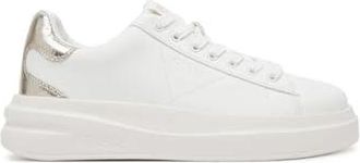 Guess Guess Baskets Femme FLJBINLEM12, Blanc or, 37 EU