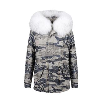 Mr & Mrs Italy Camouflage Jacquard Parka - - Coats - Damen - Mehrfarbig - S