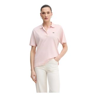 Lacoste Relaxed Fit Fluid Piqu&eacute; Polo - - Tops - Damen - Rosa - S
