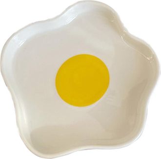 Cabilock Keramikteller Handbemalt Pochiertes Design Vielseitiges Serviertablett Für Salat Und Dessert