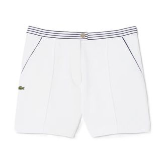 Lacoste Femme, Shorts, Blanc, Taille: 40 FR French Made Pique Shorts