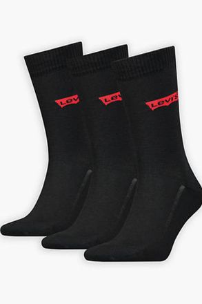 Levi's Chaussettes Standard En Coton Recyclé Logo Batwing Lot De 3 - Homme - Noir / Black - 35