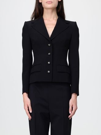Dolce & Gabbana Blazer court slim fit en laine vierge avec revers en pointe
