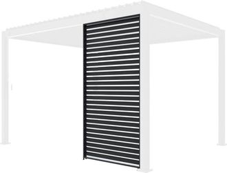 Sweeek Persienne 130cm pour pergola bioclimatique Triomphe. côté 4m. panneau brise vue. aluminium. anthracite