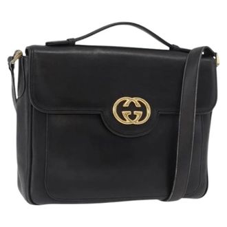 Gucci Sac bandouli&egrave;re vintage Pre-owned - Femme - Pre-owned - Noir - Taille: ONE Size