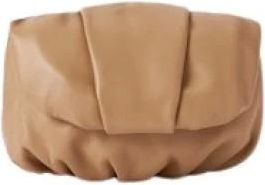 Malababa Femme, Sacs, Beige, Taille: ONE Size Petite pochette structur&eacute;e fronc&eacute;e