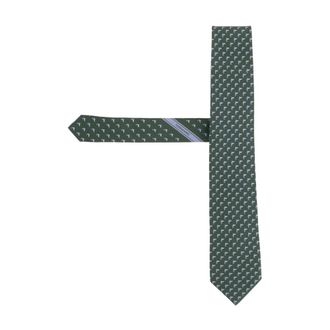 Ferragamo Seidenkrawatte mit gemustertem Design - - Accessories - Herren - Gr&uuml;n - ONE SIZE