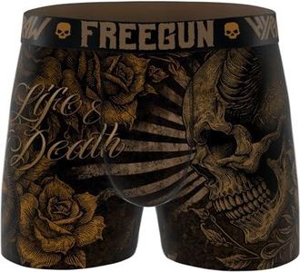 Freegun Boxer Homme Microfibre HYRAW (FR/ES, Alpha/Lettres, TTG, Taille Normale, Taille Normale, Lif)