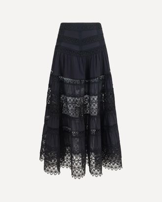 Charo Ruiz Ibiza Serza long Skirt in cotton voile Female M