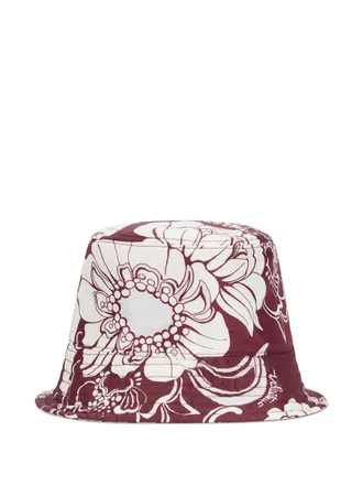 Valentino Garavani bob &agrave; fleurs imprim&eacute;es - Blanc