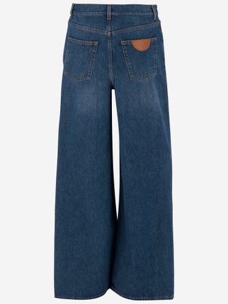 Chlo&eacute; Womens Jeans Cotton Denim Wide Leg