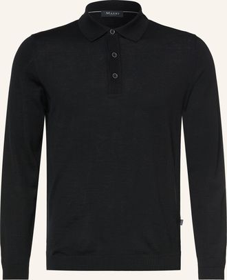 Maerz Maerz Muenchen Strick-Poloshirt schwarz