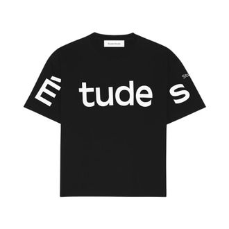 Études Studio Homme, Tops, Noir, Taille: S T-Shirt Relax Big Noir