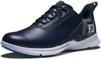 FootJoy Homme Fuel Chaussure de Golf, Blanc/Bleu Marine, 45 EU