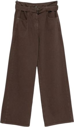 Brunello Cucinelli Wide Hosen - - Trousers - Damen - Braun - XS