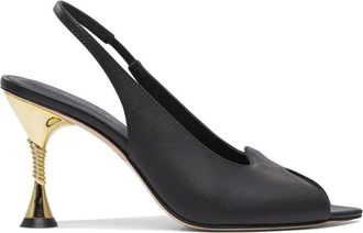 Studio Amelia Hohe Schuhe - Open-Toe Slingback Heeled Shoes - Gr. 36 (EU) - in Schwarz - f&uuml;r Damen