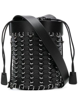 Paco Rabanne sac seau à design à oeillets - Noir
