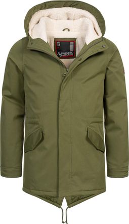 Alessandro Salvarini Herren Winterparka mit Teddyfell und Kapuze
