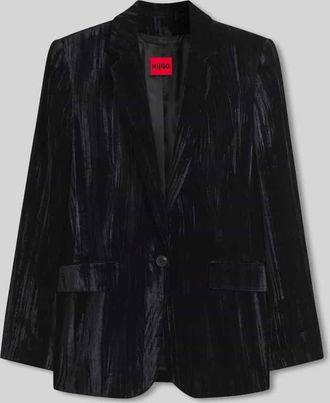 HUGO BOSS Regular Fit Longblazer mit Samtoptik