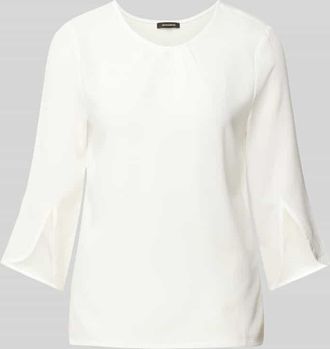 More & More Regular Fit Blusenshirt mit Rundhalsausschnitt und 3/4-Arm