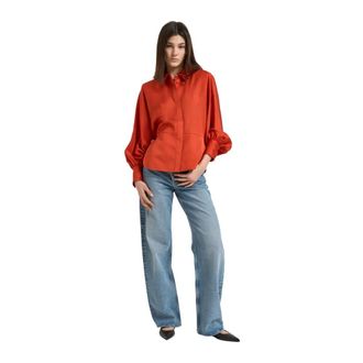 Iro Iro, Femme, Blouses et Chemises, Orange, Taille: 40 FR Chemise &agrave; manches ballon