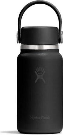 Hydro Flask Micro Hydro 200 ml (6.7 oz) - Auslaufsichere, isolierte Mini-Flasche mit Clip-On-Trageriemen - Kalt & hei&szlig; bis zu 7 Std. - Kompakt & robust - Black
