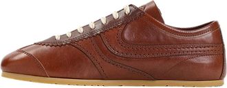 Dries Van Noten Burgundy Calfskin Sneaker - Burgundy