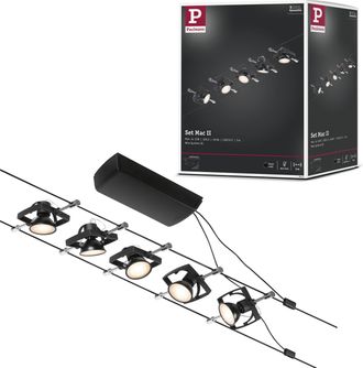 Paulmann Wire Set MacII max5x10W GU5,3 Schwarz ma