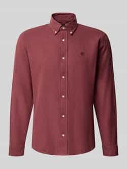Mc Neal Regular Fit Freizeithemd aus reiner Baumwolle mit Label-Stitching