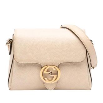 Gucci Sac bandouli&egrave;re Interlocking G Dollar Pre-owned - Femme - Pre-owned - Beige - Taille: ONE Size