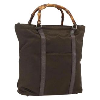 Gucci Pre-owned Vintage Nylon Handtasche - - Pre-owned - Damen - Braun - ONE SIZE