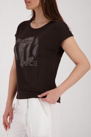 Monari T-Shirt Shirt Schmuck Regular fit mit Strasssteinen