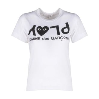 Comme Des Gar&ccedil;ons Stylisches wei&szlig;es T-Shirt mit Logo-Print - - Tops - Damen - Wei&szlig; - XS