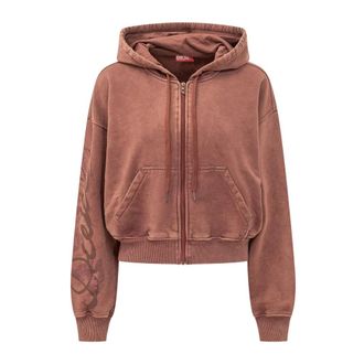 Diesel F-Elycy Felpa - - Sweatshirts & Hoodies - Damen - Braun - S