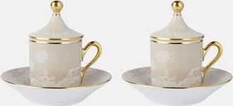 Ginori 1735 Set Oriente Italiano aus zwei Kaffeetassen und Untertassen