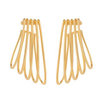 Federica Tosi La Cage Ear Cuff - - Accessories - Damen - Gelb - ONE SIZE