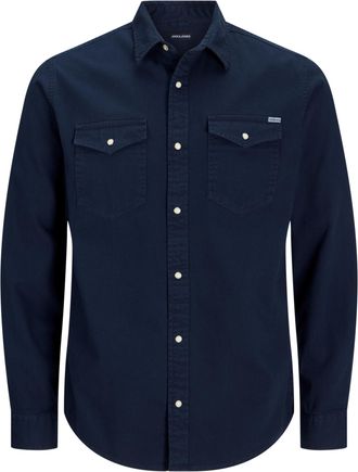 Jack & Jones Herren Jjesheridan skjorte L/S Noos Jeanshemd, Dark Navy, XXL EU