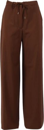 Max Mara Femme, Pantalons, Brun, Taille: 38 FR Pantalone Lungo Corone
