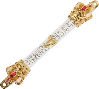 Cabilock Religiöse Metall-mezuzah Mit Zierkopf-Design Langlebige Haustürdeko Leichte Glatte Oberfläche Zweifache Lochmontage Für Jüdische Und Christliche Wohnk