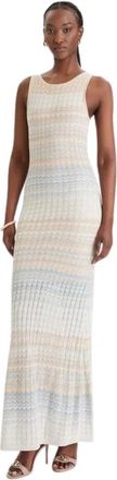 Guess Femme, Robes, Beige, Taille: 40 FR Maxi Robes
