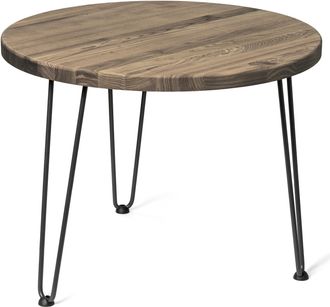 Lamofootwear Manufaktur Couchtisch rund aus Holz 60 cm | Beistelltisch Couch | Nachttisch Holz, Wohnzimmertisch klein, Kaffeetisch | Stärke: 28 mm, Farbe: Nussbaum