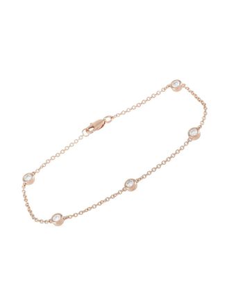 Luxury Bazaar bracelet en or rose 14ct pavé de diamants
