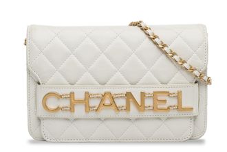 Chanel White Enchained Wallet on Chain