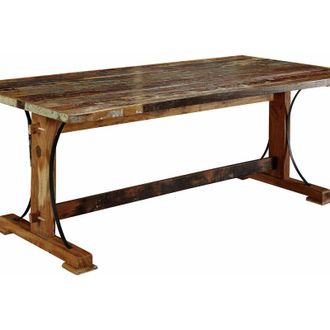 Massivmoebel24 Esstisch Altholz 160x90x76 mehrfarbig lackiert nature of spirit 10