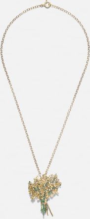 Yvonne L&eacute;on Yvonne L&eacute;on Halskette Broche Mimosa aus 18kt Gelbgold (750/1000) und 9kt Gelbgold (375/1000) mit Emaille und Edelsteinen